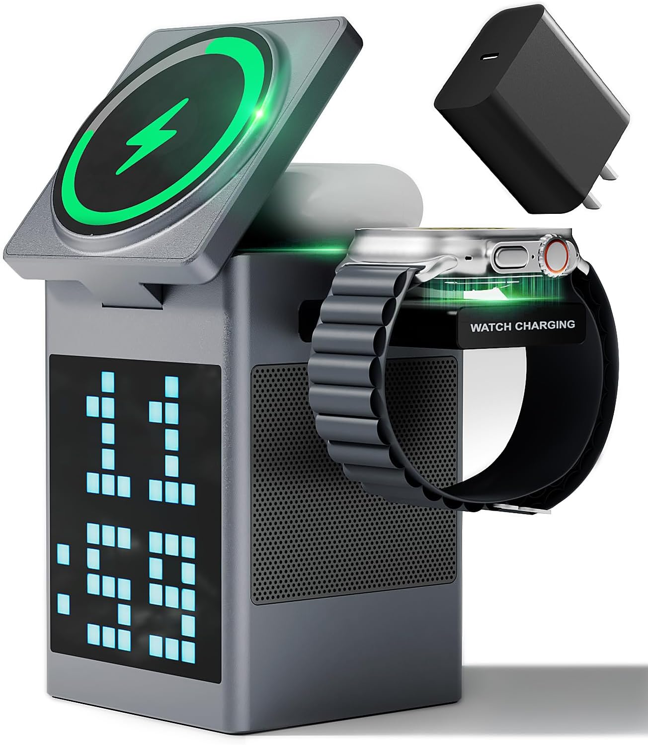 Amazon.com: Vivilumens 3-in-1 Wireless Charger with Bluetooth Speaker ...