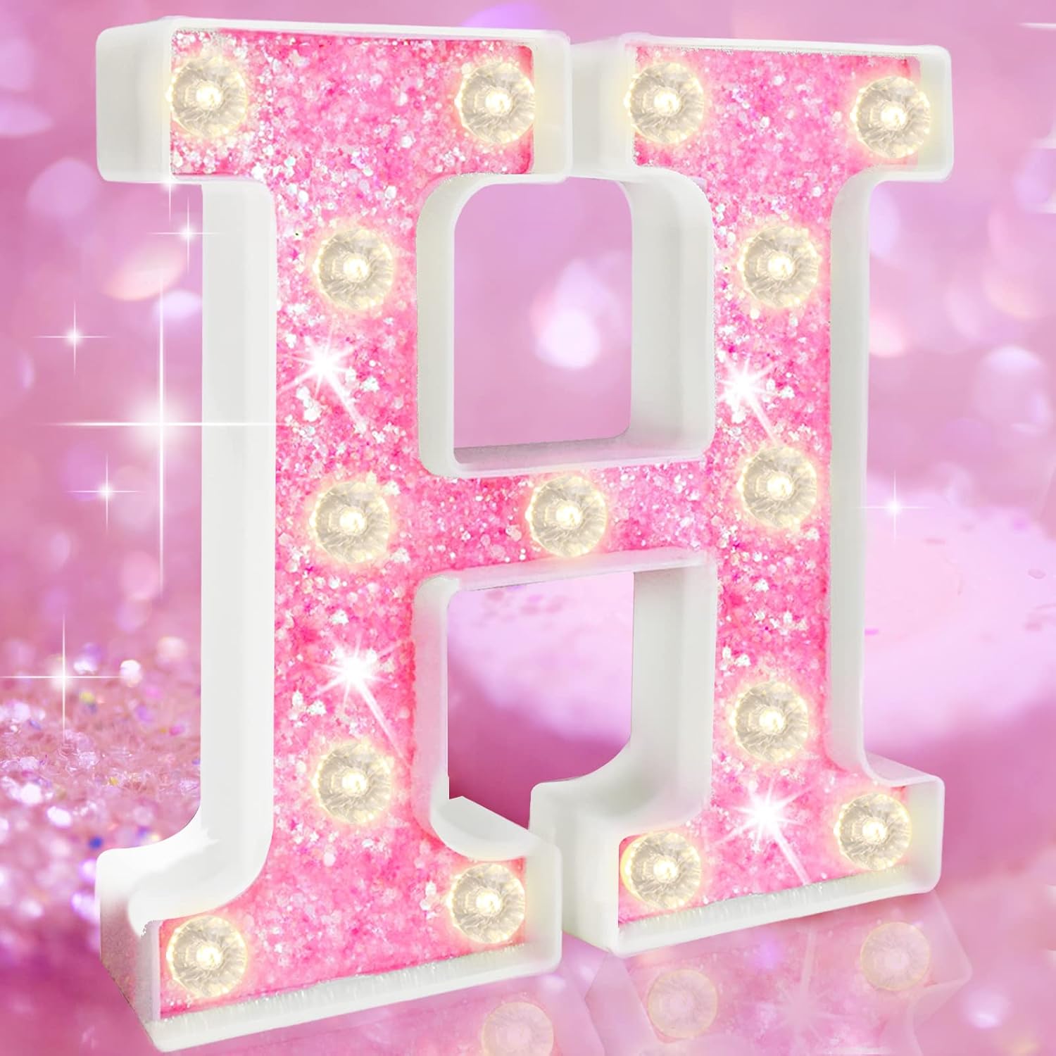 Amazon.com: LED Marquee Letter Lights, Light Up Pink Diamond Alphabet ...