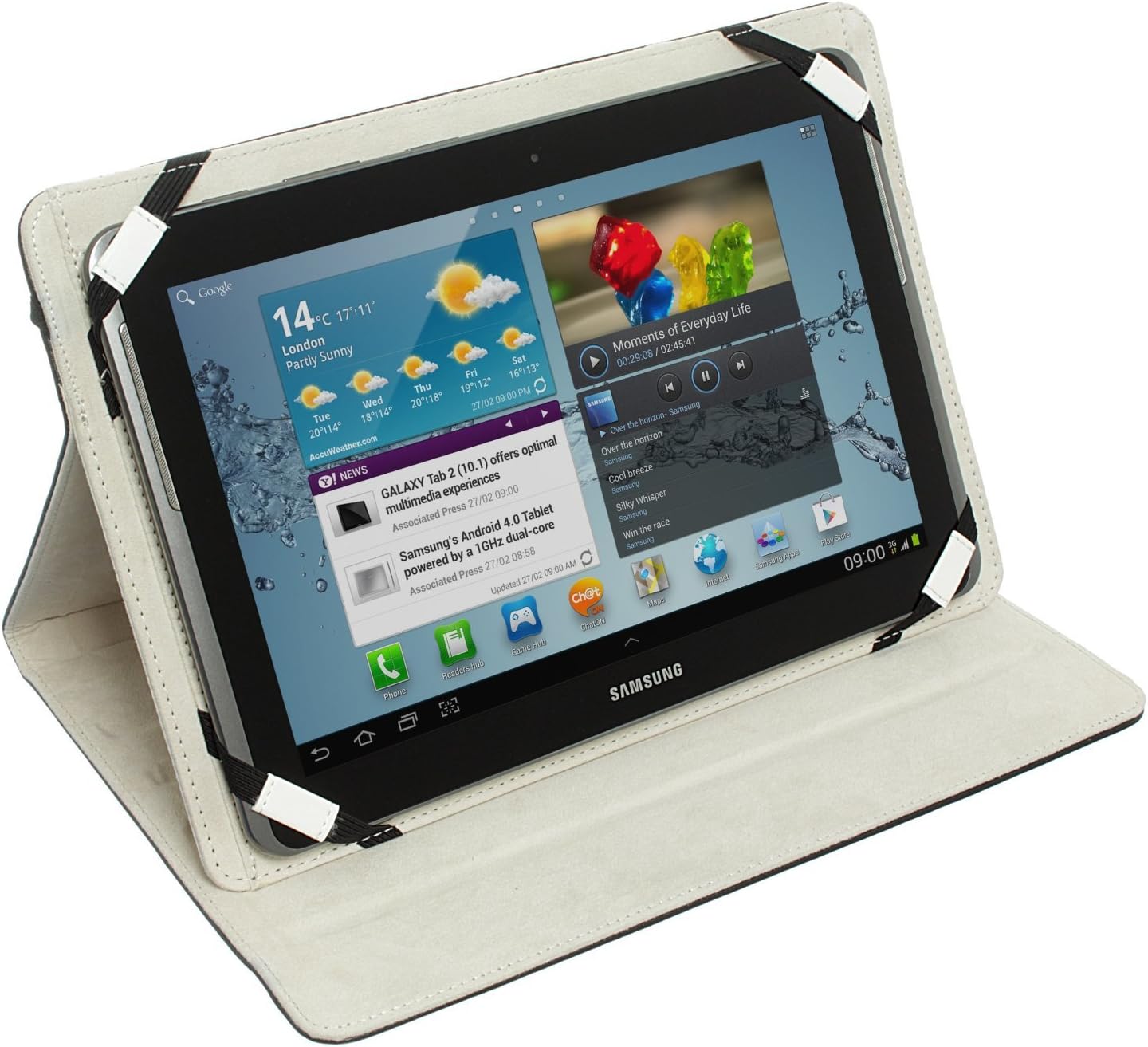 Caseit Universal Folio Case with Built in Stand for Tablet - Black ...