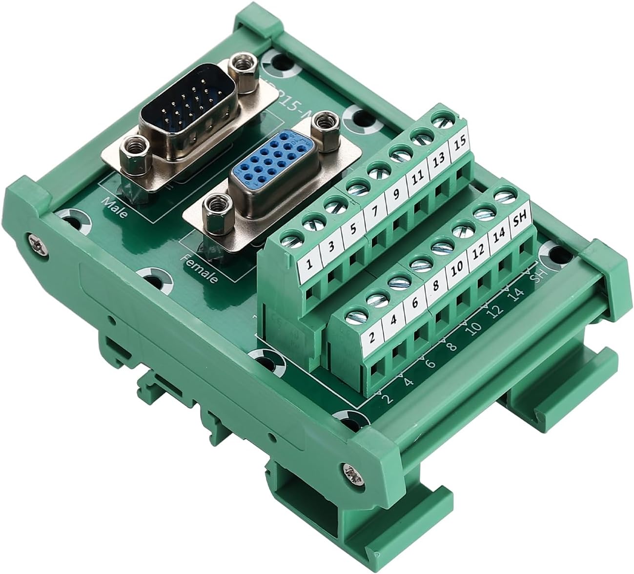 Amazon.com: Jienk VGA DB15 3Row Male/Female D-SUB Din Rail Mount ...