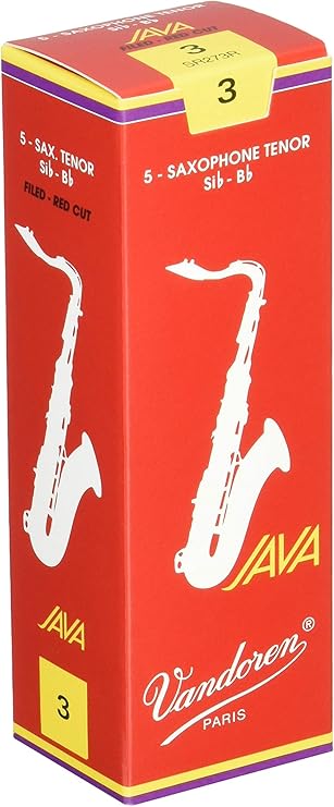 Amazon.com: Vandoren SR273R Tenor Sax JAVA Red Reeds Strength 3; Box of ...