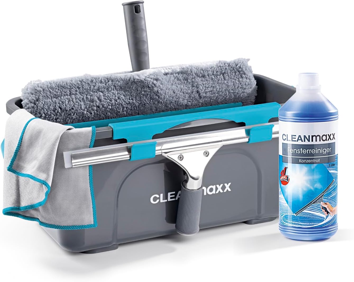 CLEANmaxx Window Cleaner Set 7-Piece Window Cleaner Set for Surfaces in ...