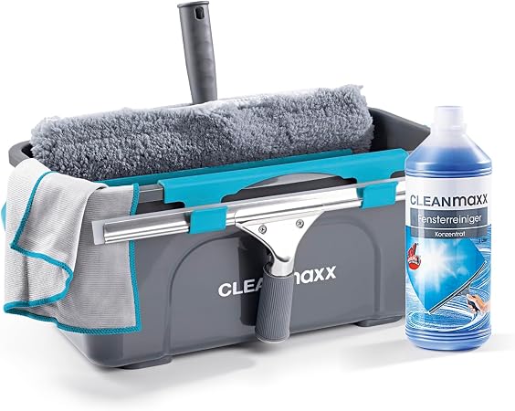 CLEANmaxx Fensterreiniger Set | 7-TLG. Fensterputzer Set für ...