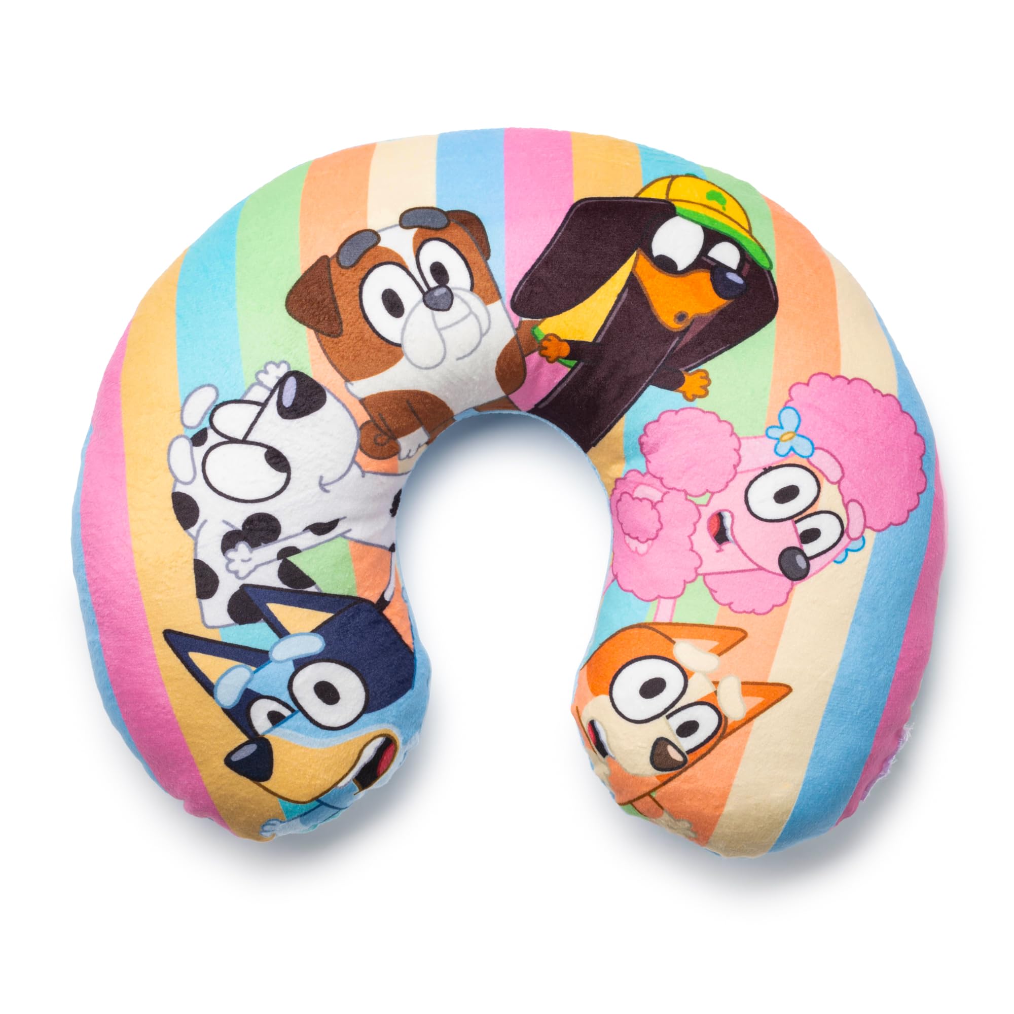 Amazon.com: Jay Franco Bluey Kids Travel Neck Pillow - Soft Polyester ...