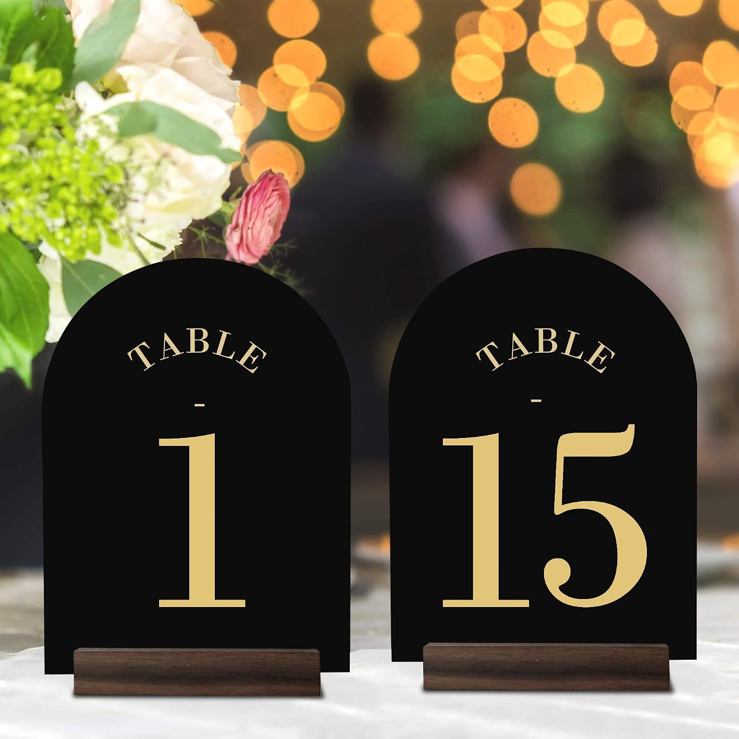 15 Pack 5x7 Inch Arch Black Acrylic Table Numbers 1/8" Thickness Table ...