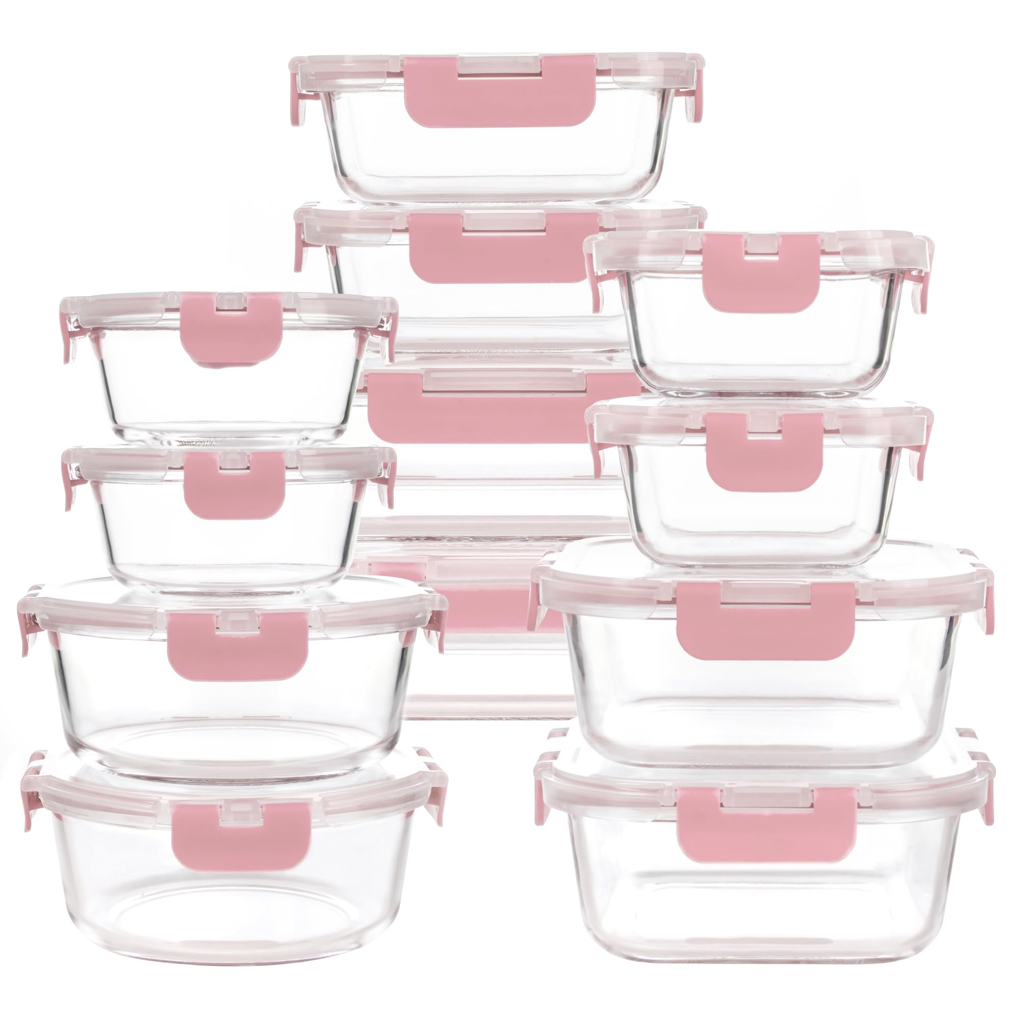 Amazon.com: HAKEEMI 12 Pack Glass Storage Containers with Lids, Glass ...