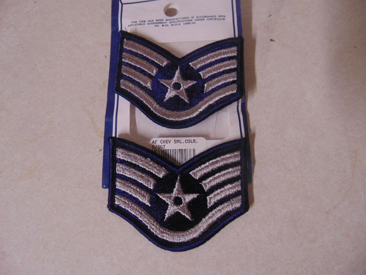 Amazon.com: Military Patch USA Air Force Chevrons Rank Set of 2 Staff ...