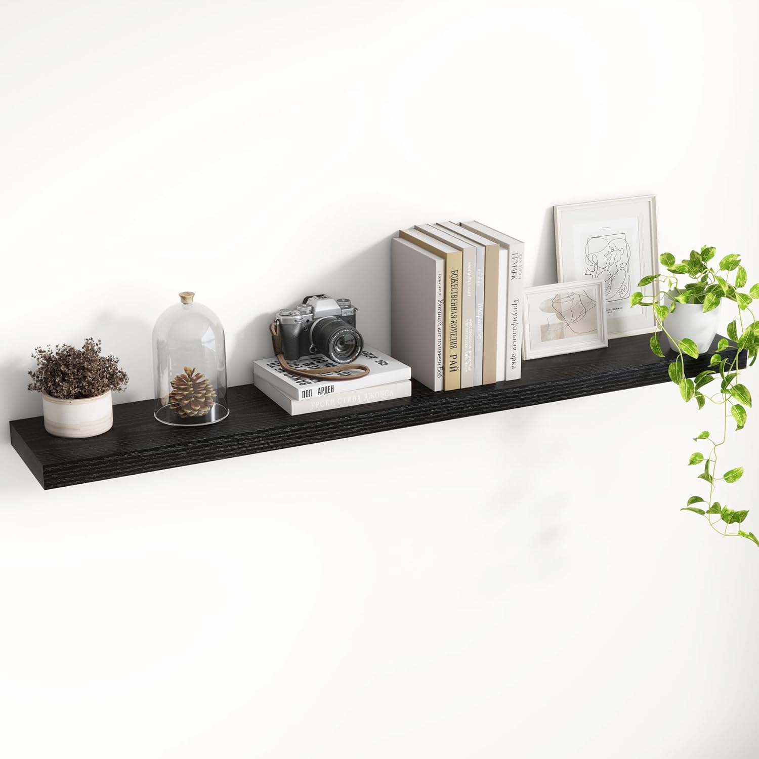 Amazon.com: Acovy 48 Inch Floating Shelves, 8 Inch Deep Floating ...