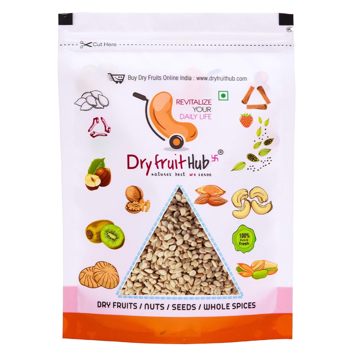 Dry Fruit Hub Sesame Seeds 400gm White Til Natural White Sesame Seeds ...