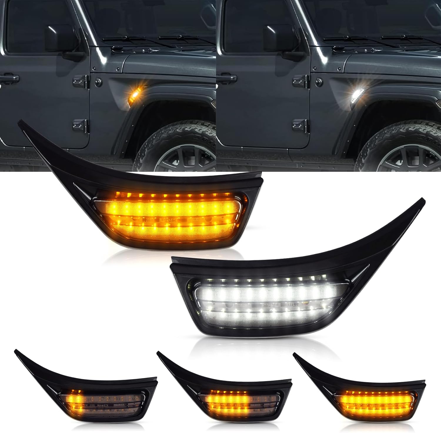 Amazon.com: unionlux LED Side Marker Light for Jeep Wrangler JL JLU ...