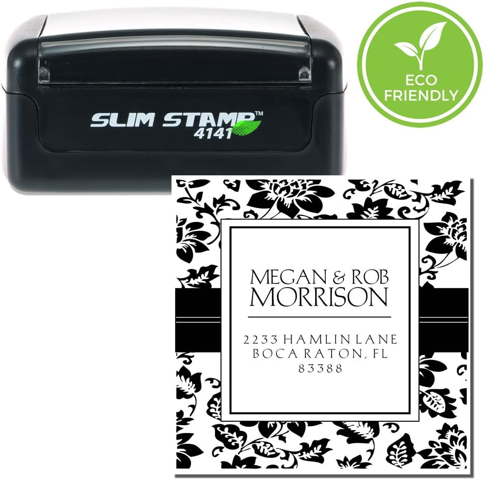 Amazon.com : Slim Slim Preppy Trajan Address Stamp : Office Products