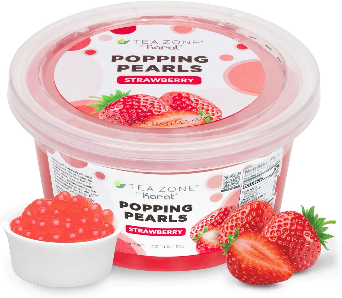 Amazon.com: Fusion Select Strawberry Popping Boba Pearls Bursting Boba ...