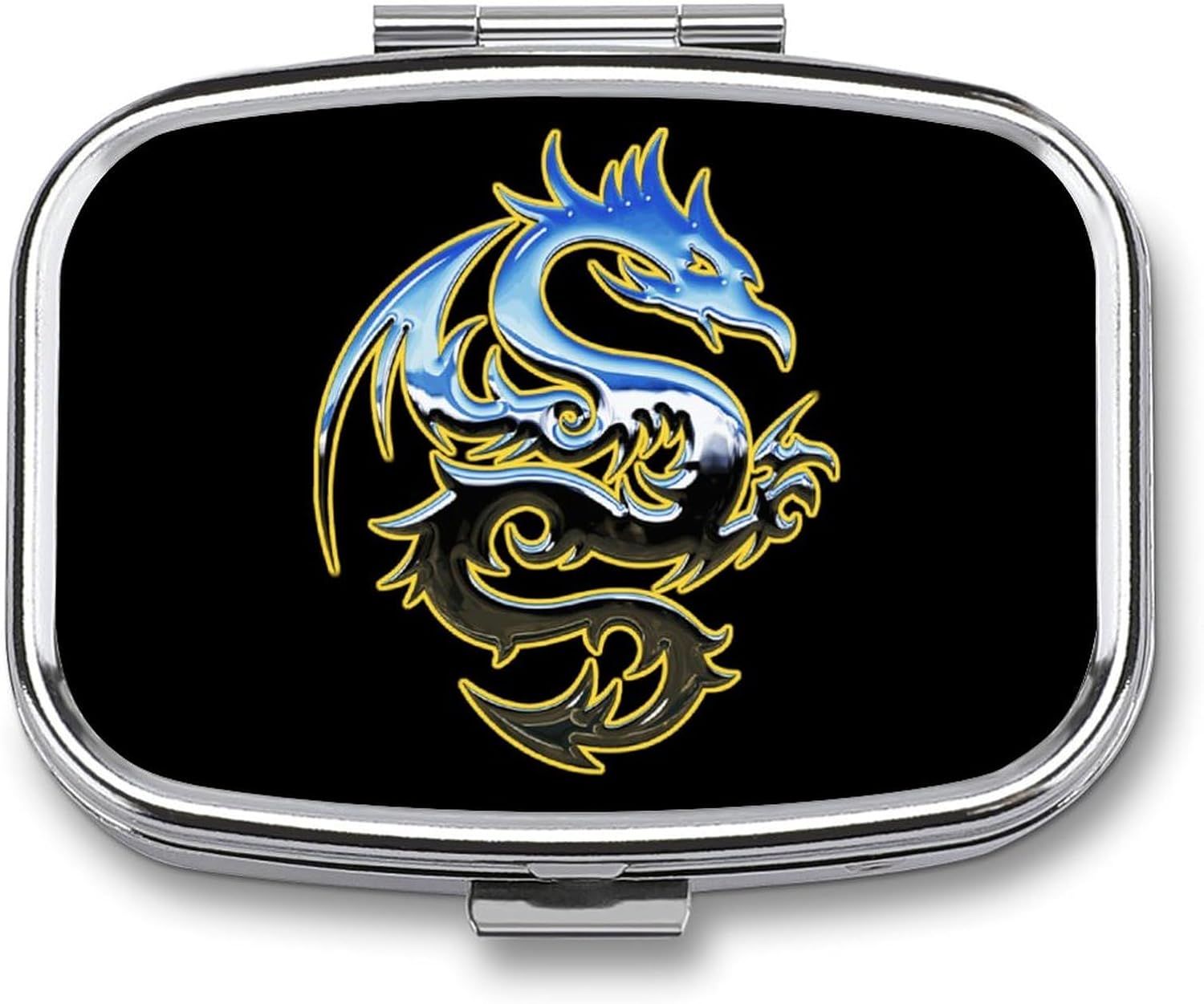 Amazon.com: Dragon Travel Pill Case 2 Compartments Small Pill Organizer ...