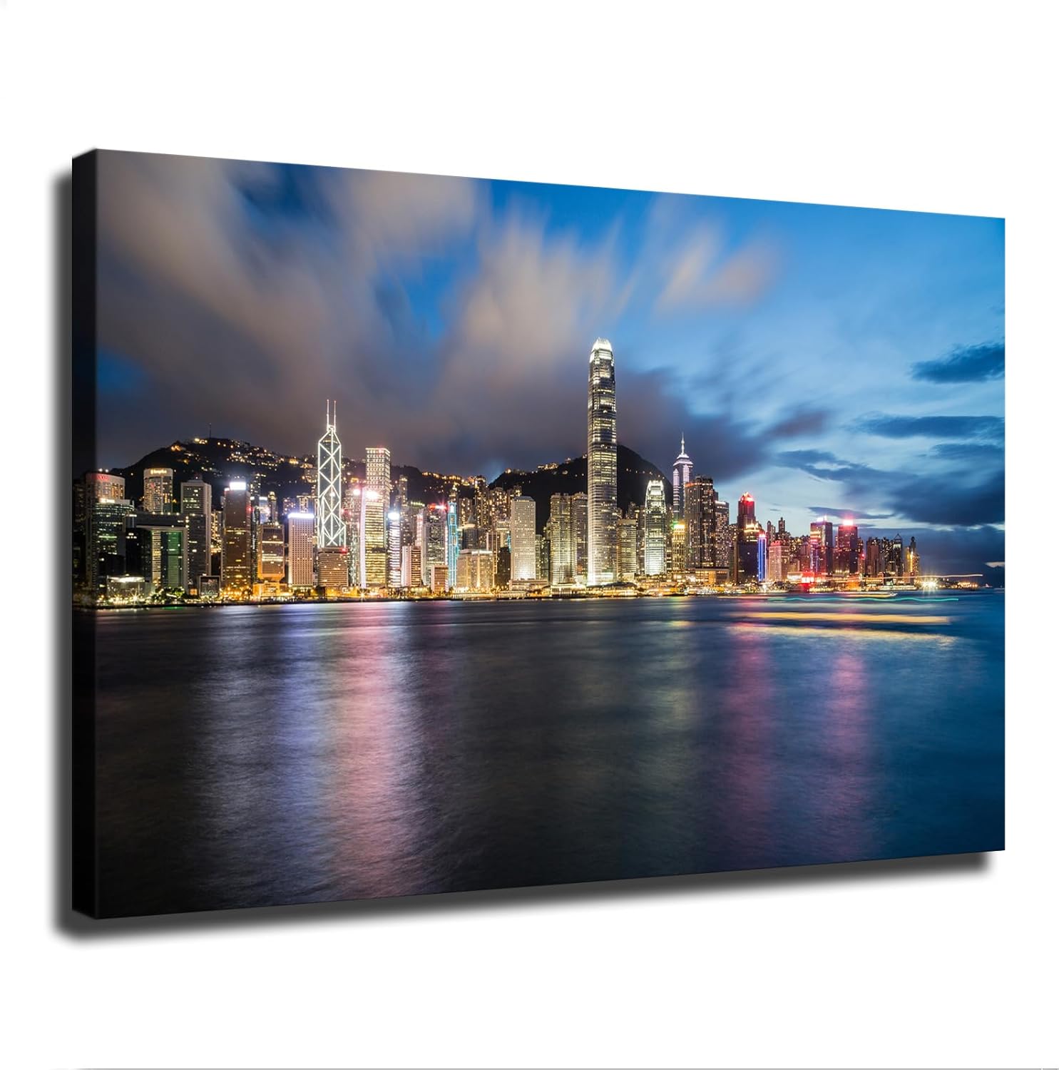 Amazon.com: NikkOh Сityscape Panorama Wall Decor Hong Kong Skyline Hong ...