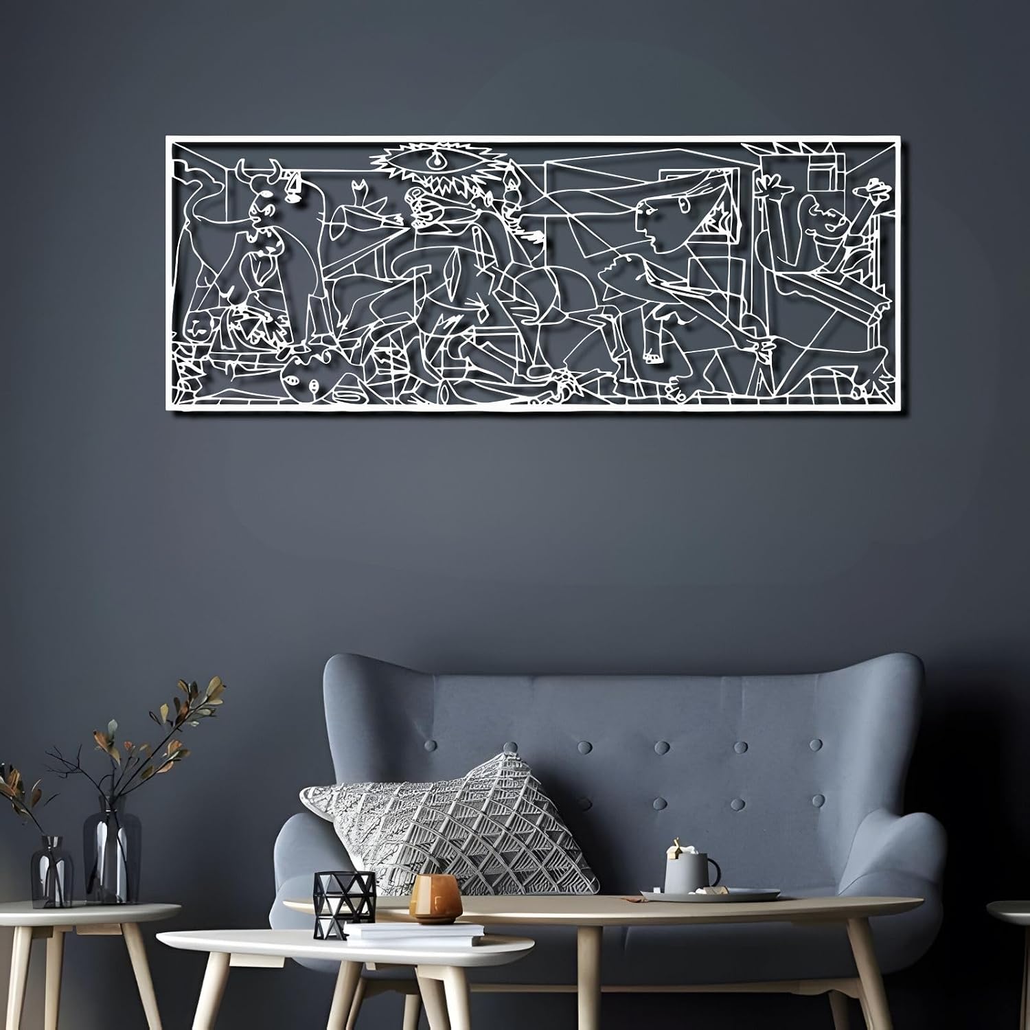Amazon.com: Pablo Picasso Guernica Metal Wall Decor, Large Metal Wall ...
