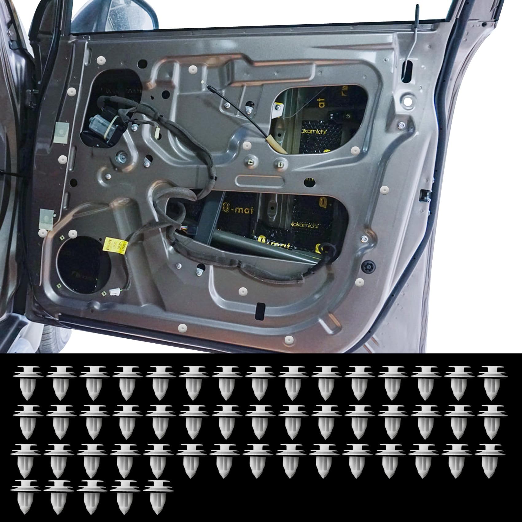 Amazon.com: RGOAANC 50PCS Door Trim Panel Retainers Clips, Door Panel ...