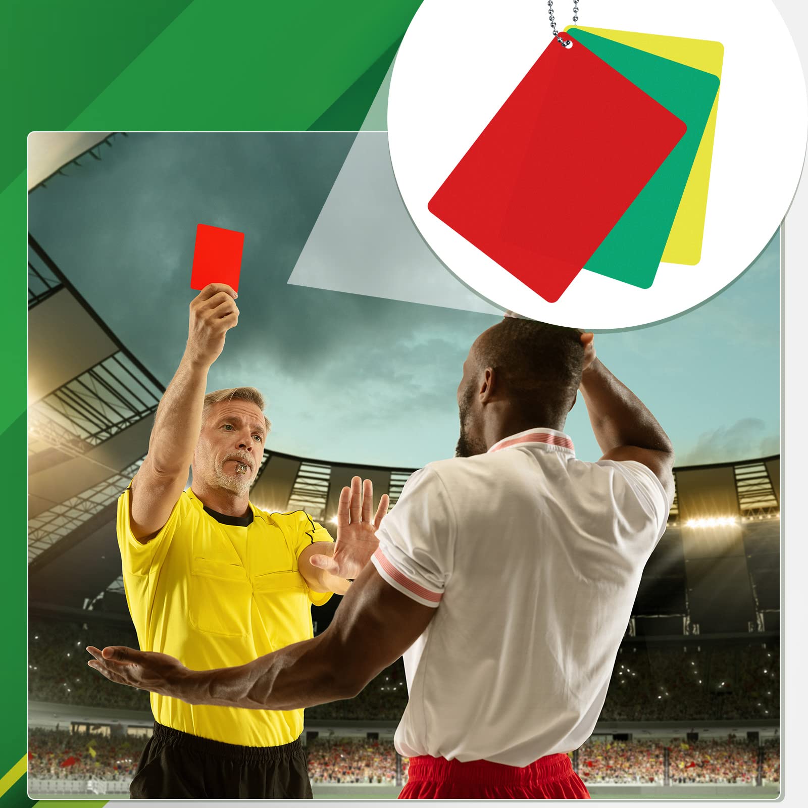 Snapklik.com : 2 Sets Referee Penalty Cards Football Referee Card Sets ...