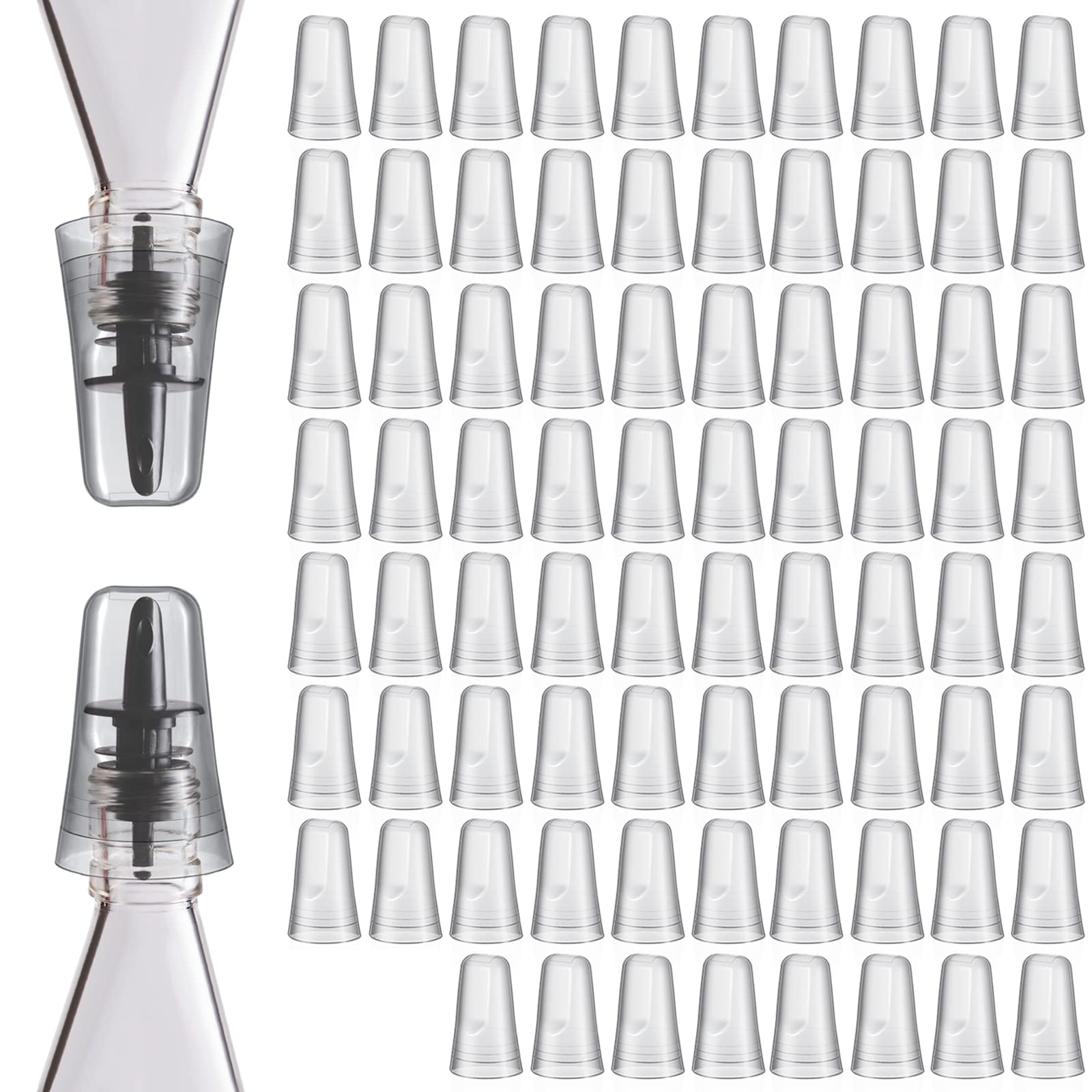 Amazon.com: Pour Spout Covers Translucent Liquor Pourer Covers ...