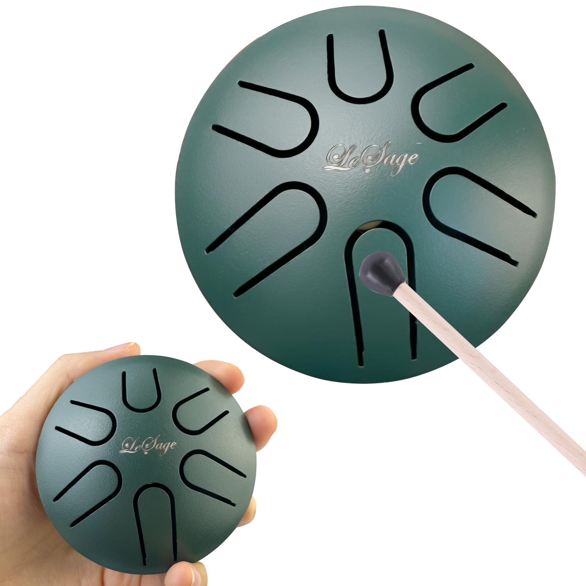 Amazon.com: LeSage Rain Drum for Outside Chakra Mini Steel Tongue Drum ...