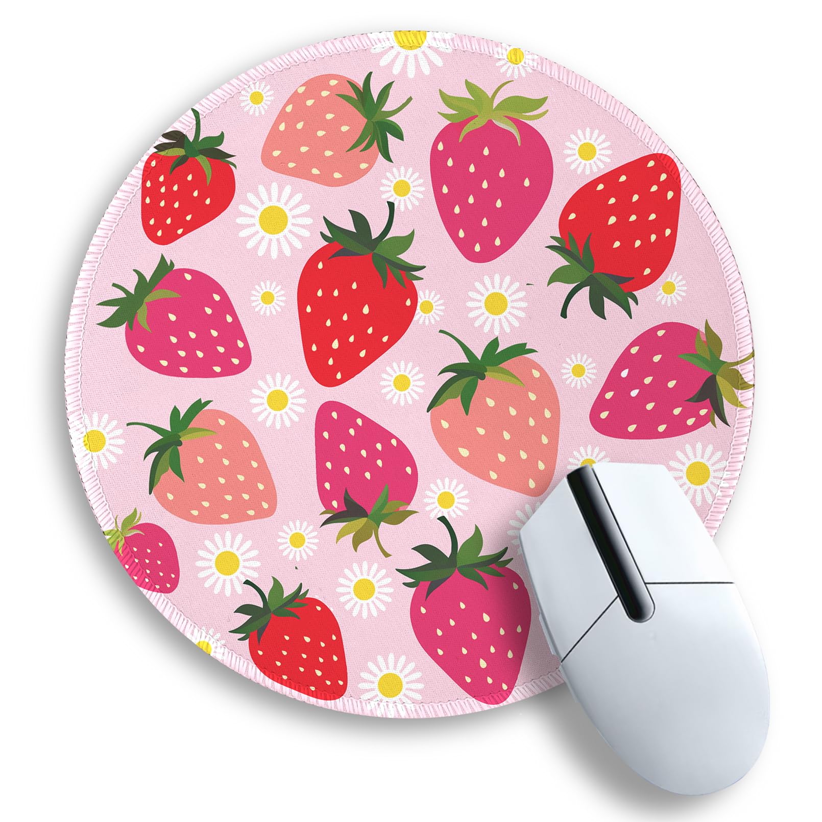 Amazon.com: Gctriki Strawberry Mouse Pads for Desk, Cute Small Round ...