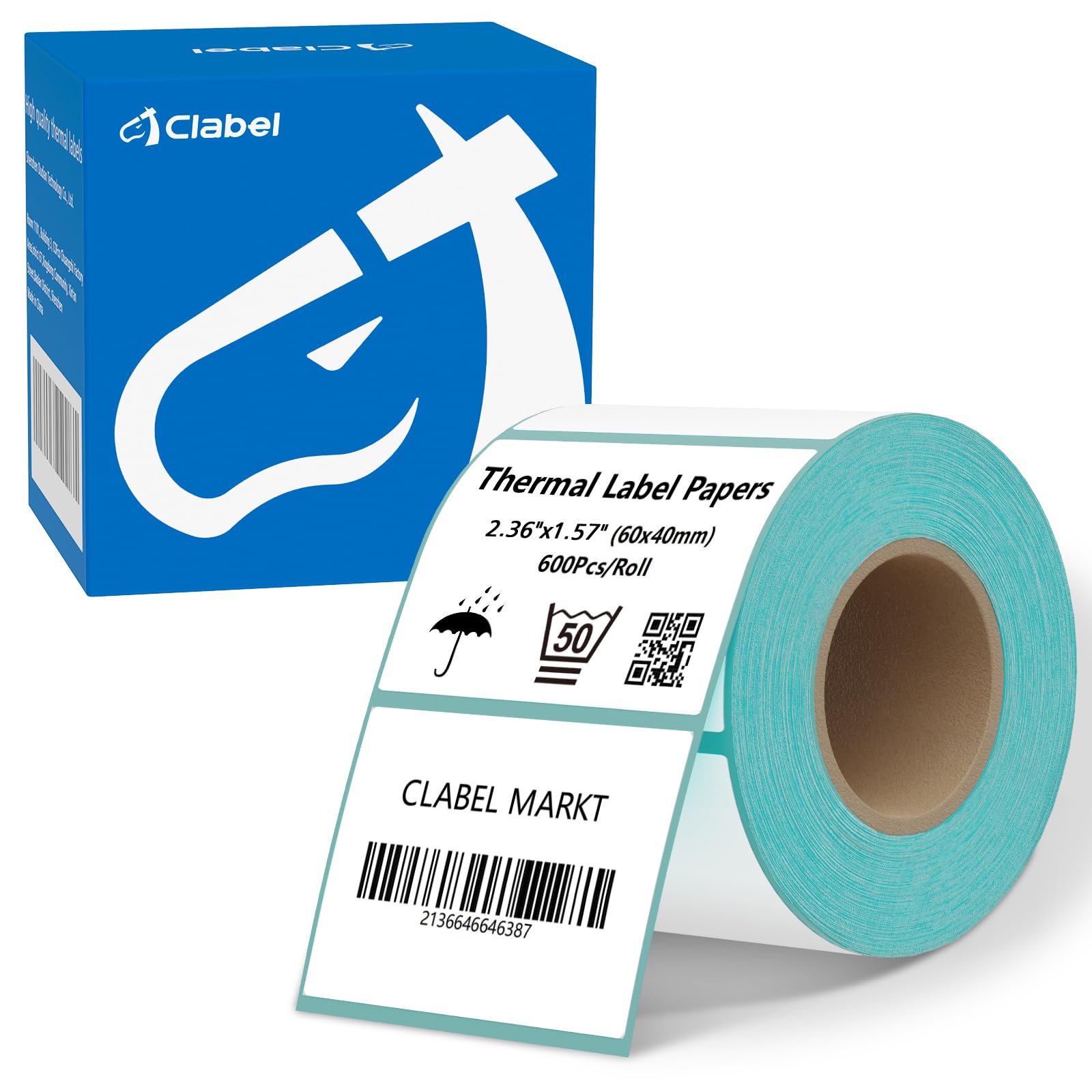 Amazon.com : CLABEL 2.36"x1.57" Label Maker Tape 321D Label Print Paper ...