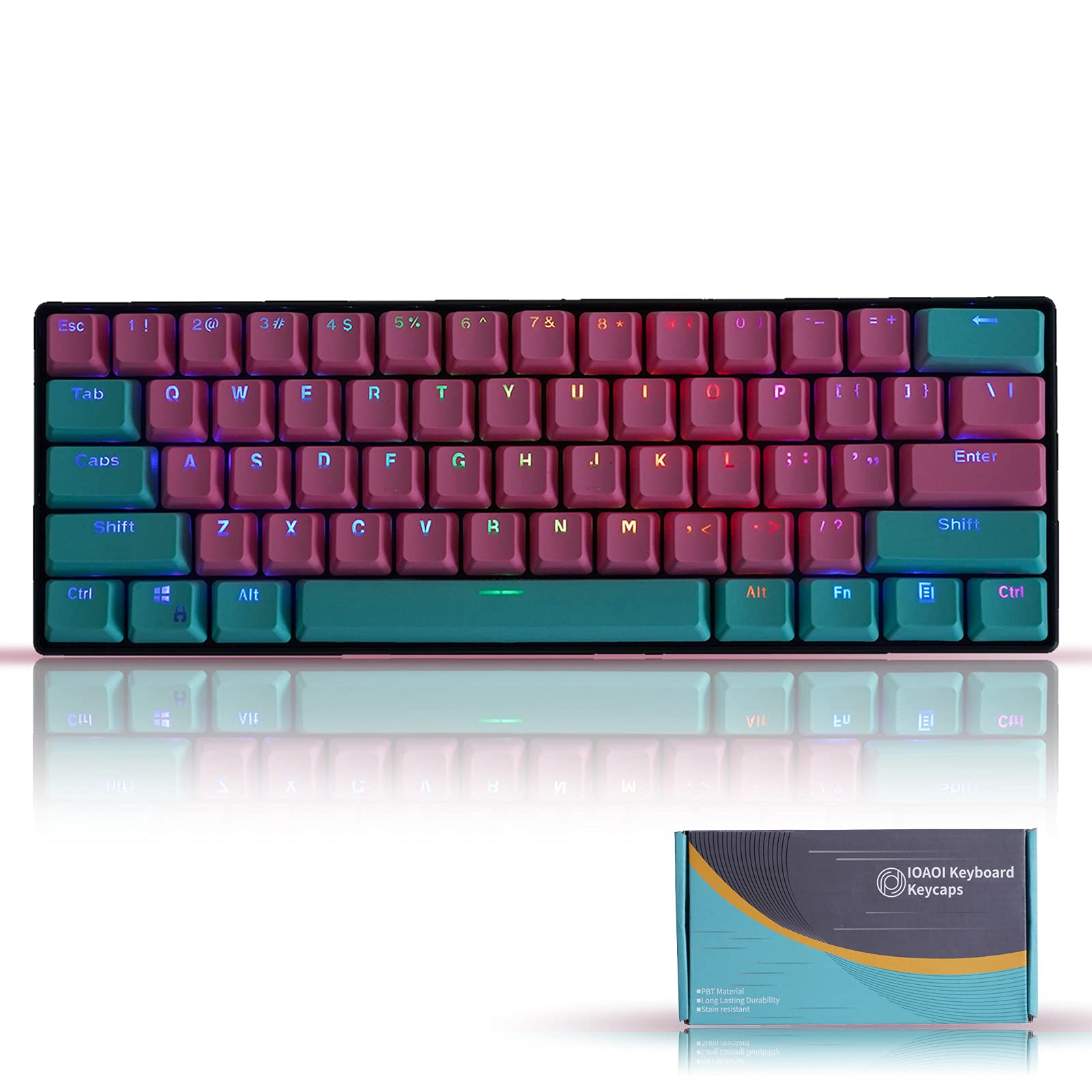 Ioaoi 61 Keycaps Miami Pbt Keycaps Set Oem Profile Keycaps | Desertcart ...