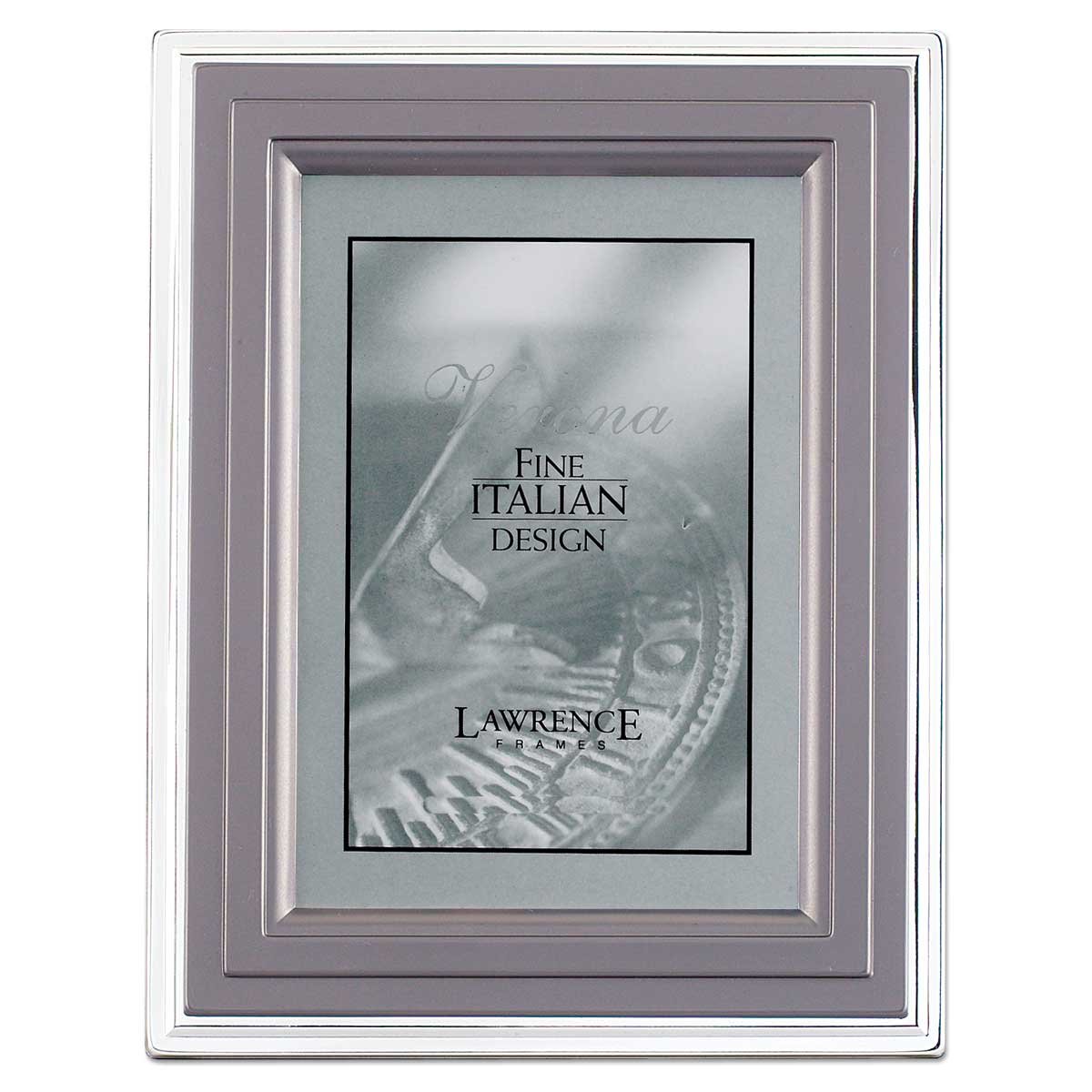 Amazon.com - Lawrence Frames Metal Picture Frame Charcoal and Silver ...