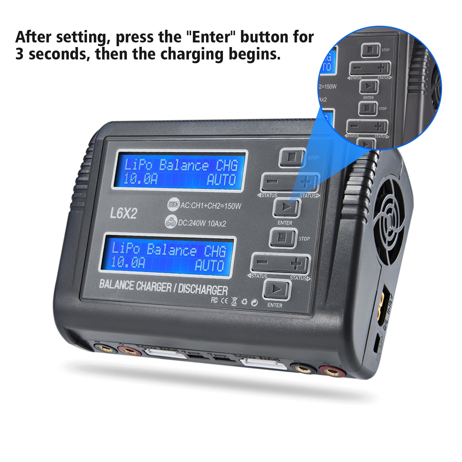Snapklik.com : HTRC LiPo Battery Charger Dual RC Balance Fast Charger ...