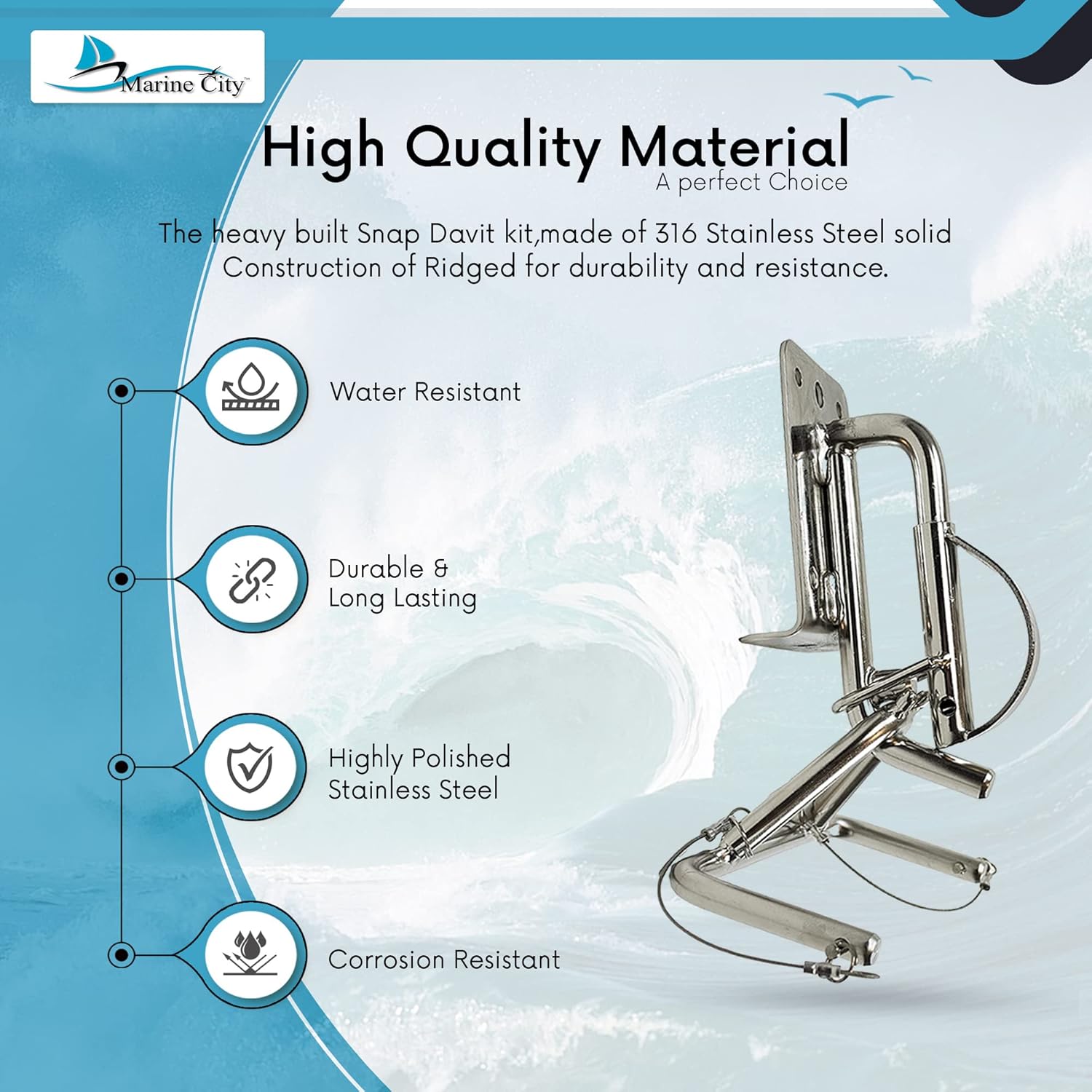 MARINE CITY 316 Stainless Steel Snap Insta-Lock Macao | Ubuy