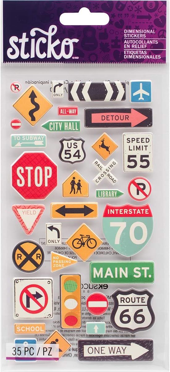 Amazon.com: Educational Driving Traffic City Street Road Signs Stickers ...