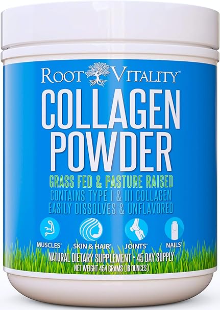 Amazon.com: Root Vitality Collagen Peptides 30 Serving Size, Collagen ...