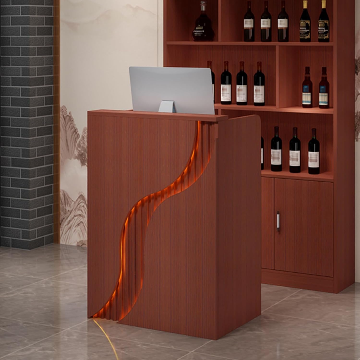 Amazon.com: Reception Desk, Small Retail Checkout Counter, Check Out ...