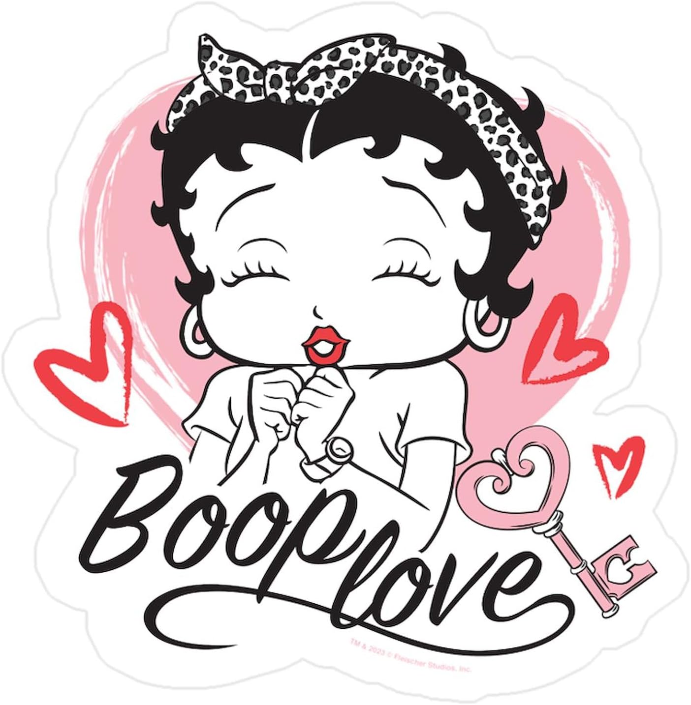 Amazon.com: CafePress Betty Boop Boop Love Small Die Cut Sticker, 3"x4 ...
