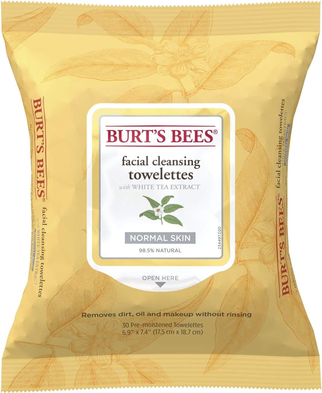 Amazon.com: Burt's Bees Purifying Facial Towelettes With White Tea, Pre ...