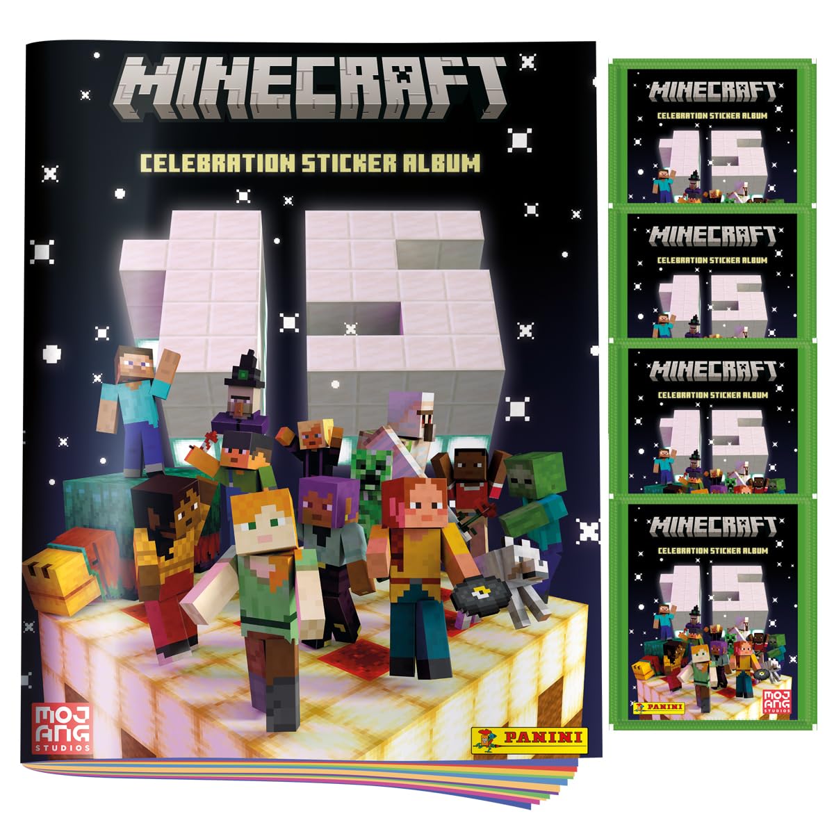 Minecraft 2024 - Multiset 4 sobres de estampas - Editorial Panini ...