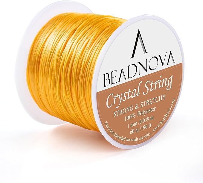 Amazon.com: BEADNOVA 1mm Elastic Stretch Crystal String Cord for ...