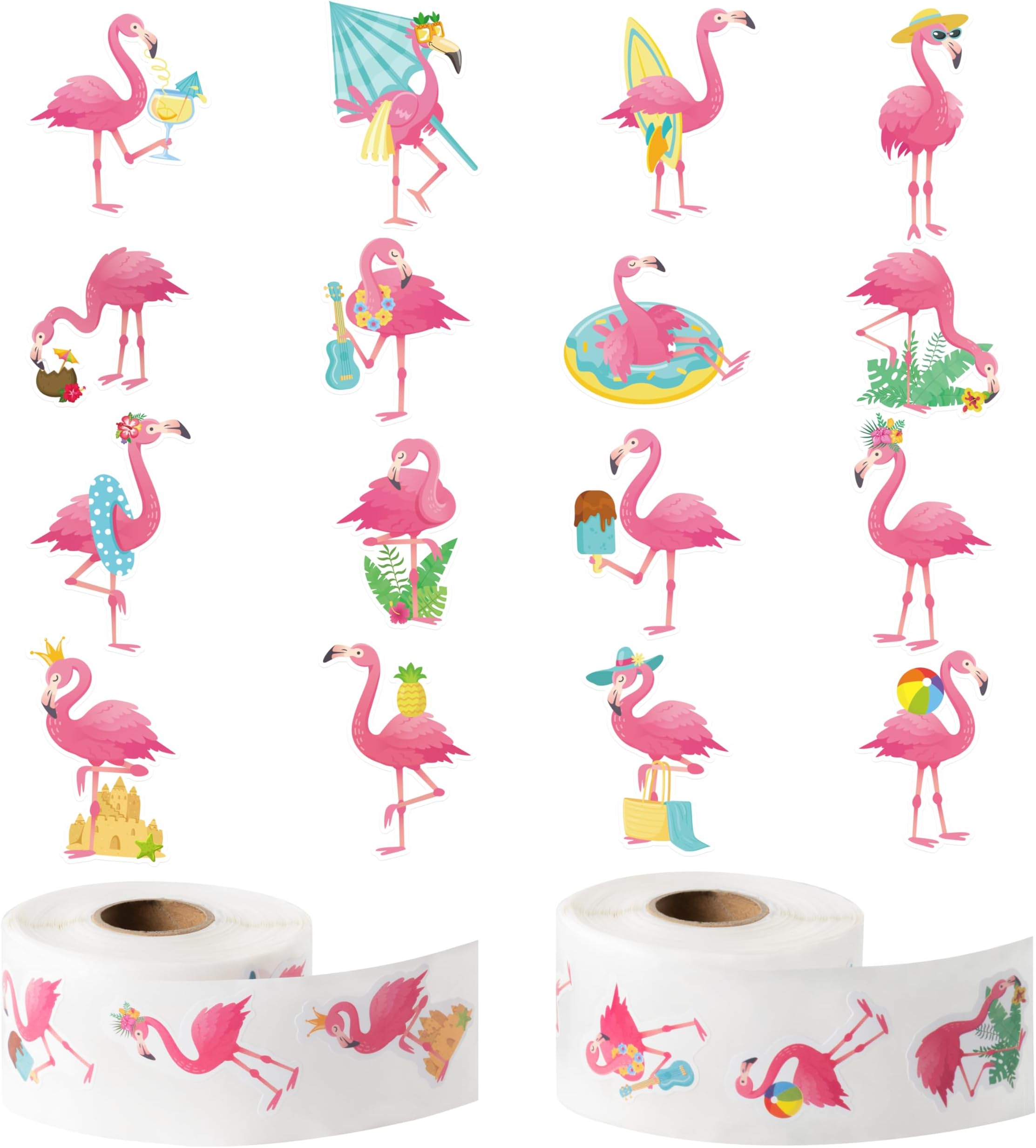 Amazon.com: 240 Pcs Thank You Flamingo 1.4 Inch Self Adhesive Stickers ...