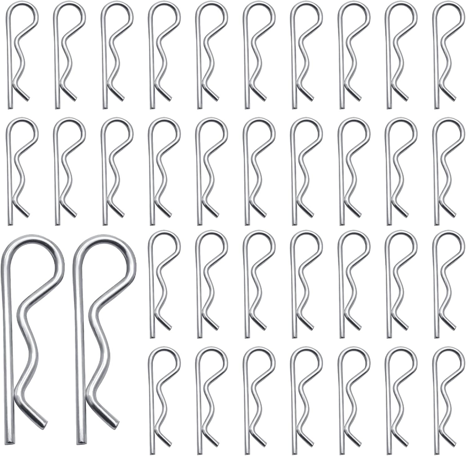 Litoexpe 40 Pieces Cotter Pin Assortment Kit, M2.5 x 50mm R Clips Zinc ...