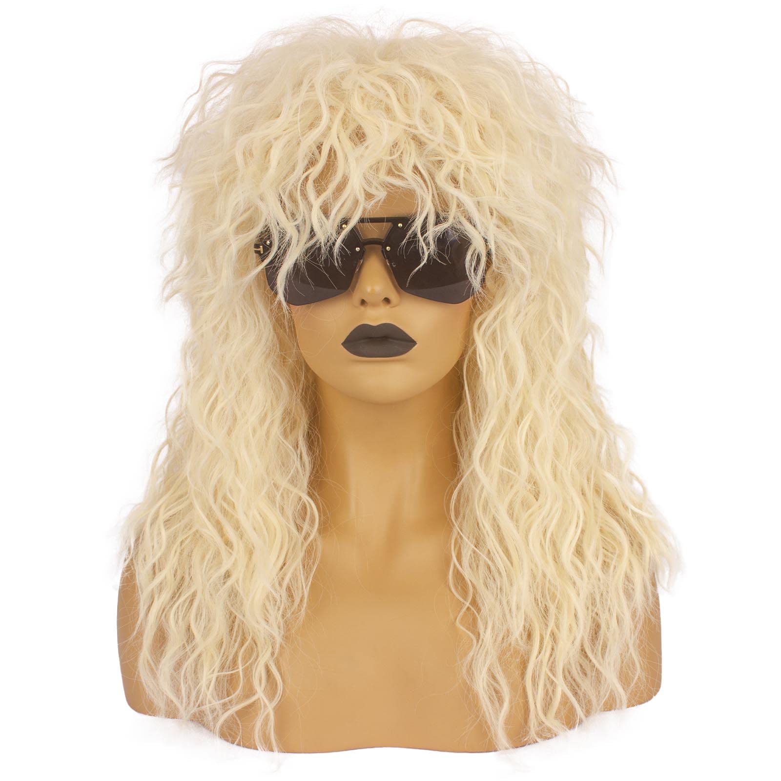 Curly Mullet Wig Blonde