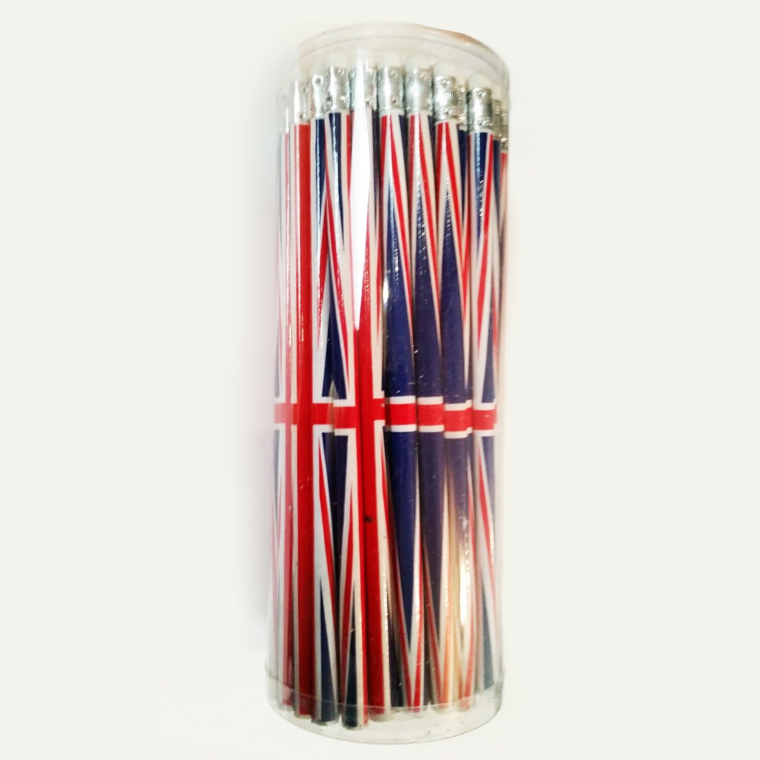 Union Jack Pencil Set of 72 - with Eraser Heads/Plastic Tube Pack ...