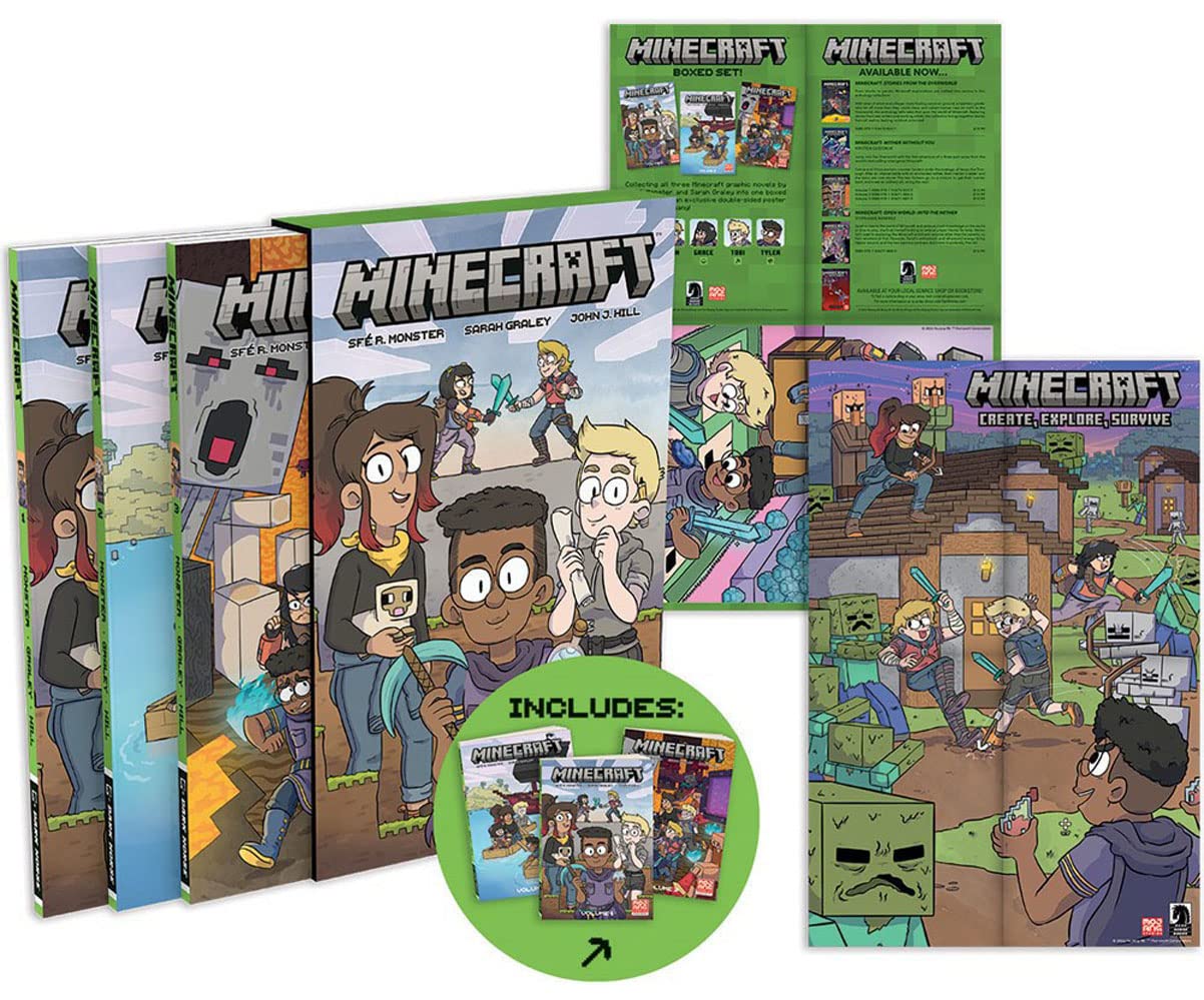 Minecraft Boxed Set (Graphic Novels): Monster, Sfé R., Graley, Sarah ...