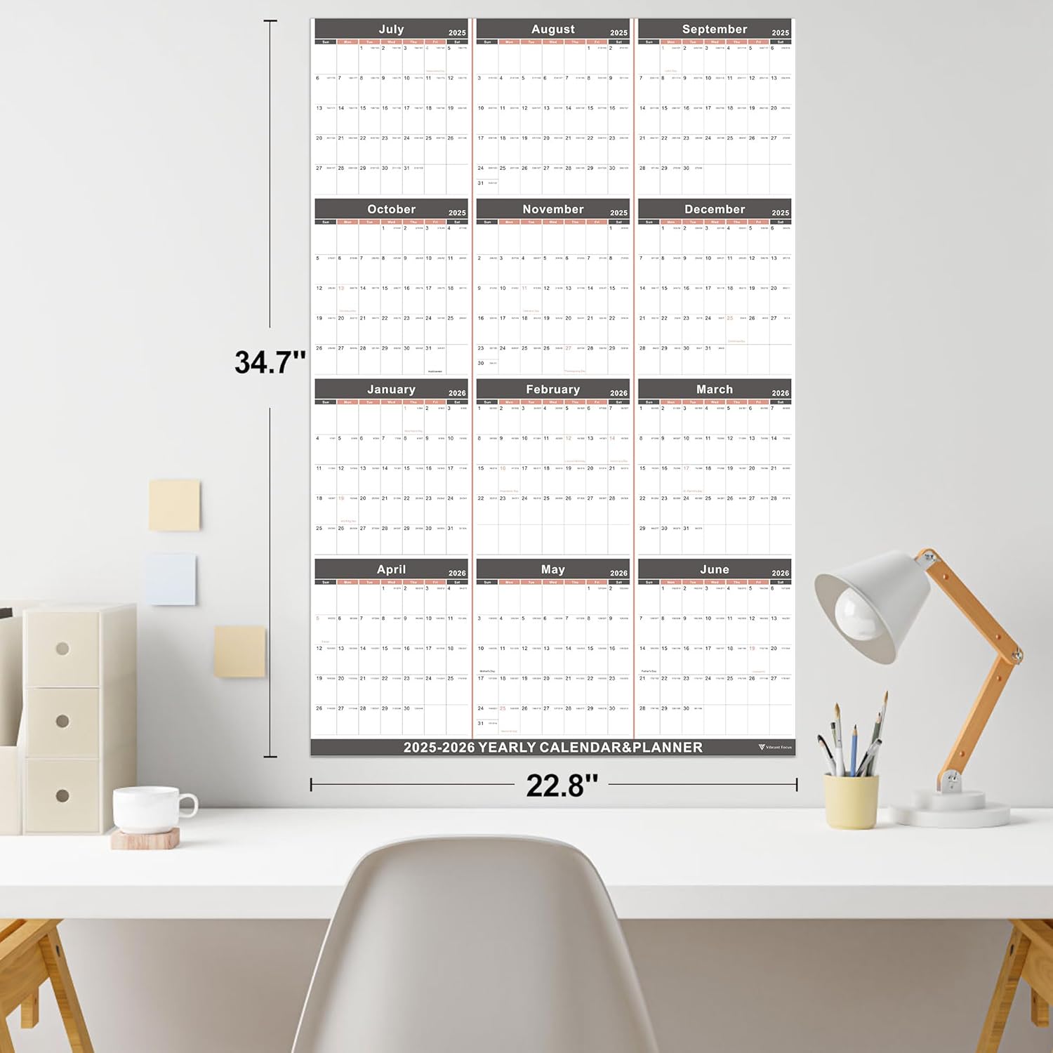 Calendario de pared anual 2024, calendario de pared 2024, calendario de pared anual 2024 y ...