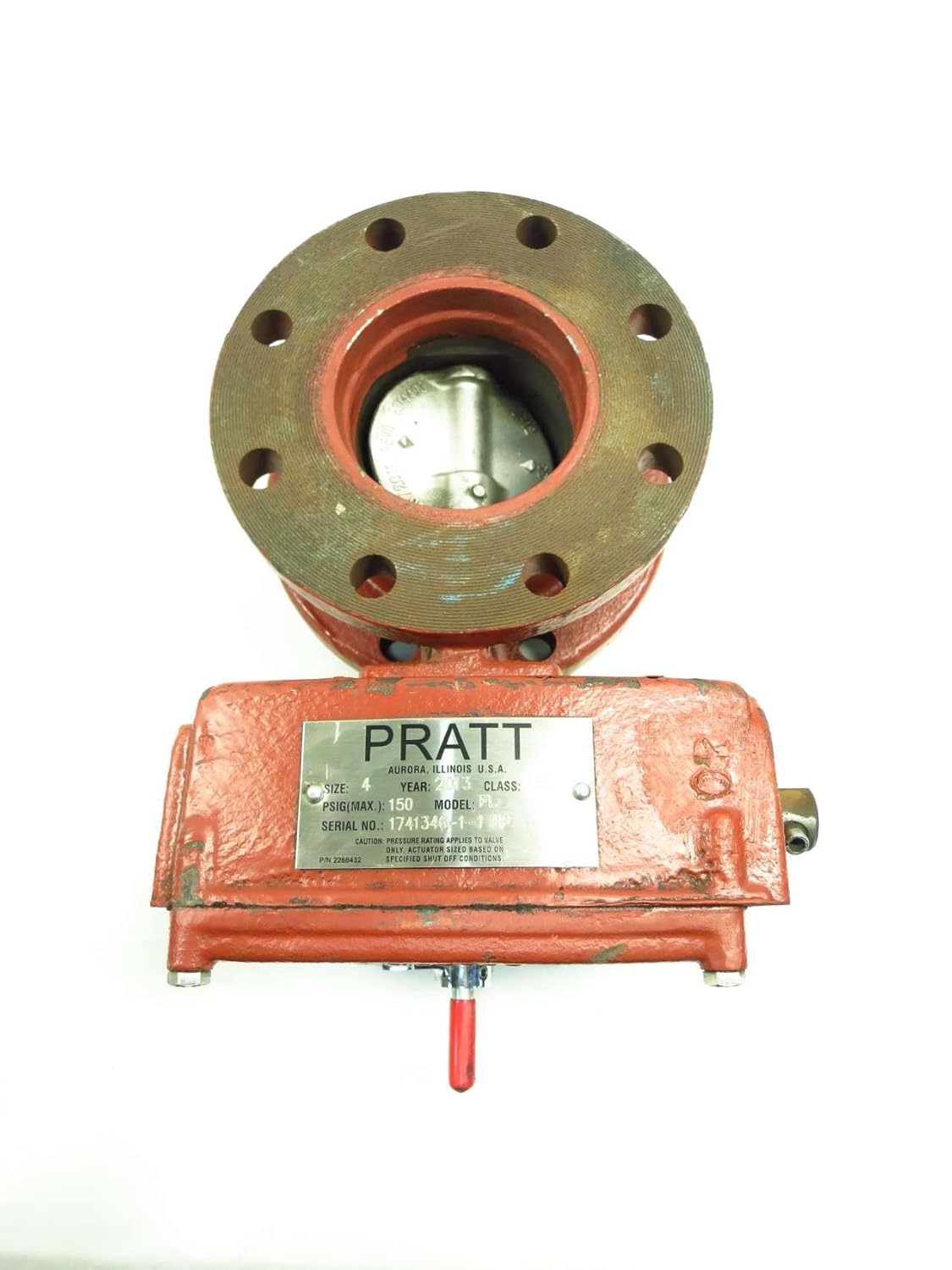 PRATT FL 150PSIG 4 in 150 Steel Wafer Butterfly Valve D523830: Amazon ...