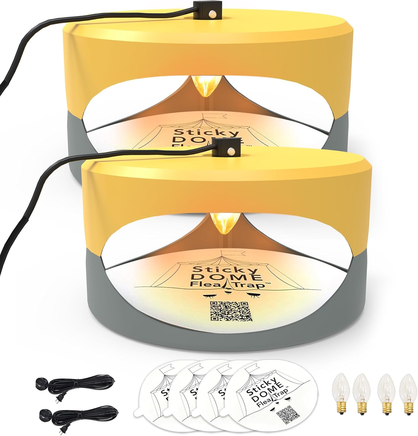 Amazon.com : Yellow and Dark Gray Aspectek Sticky Dome Flea Trap with 2 ...