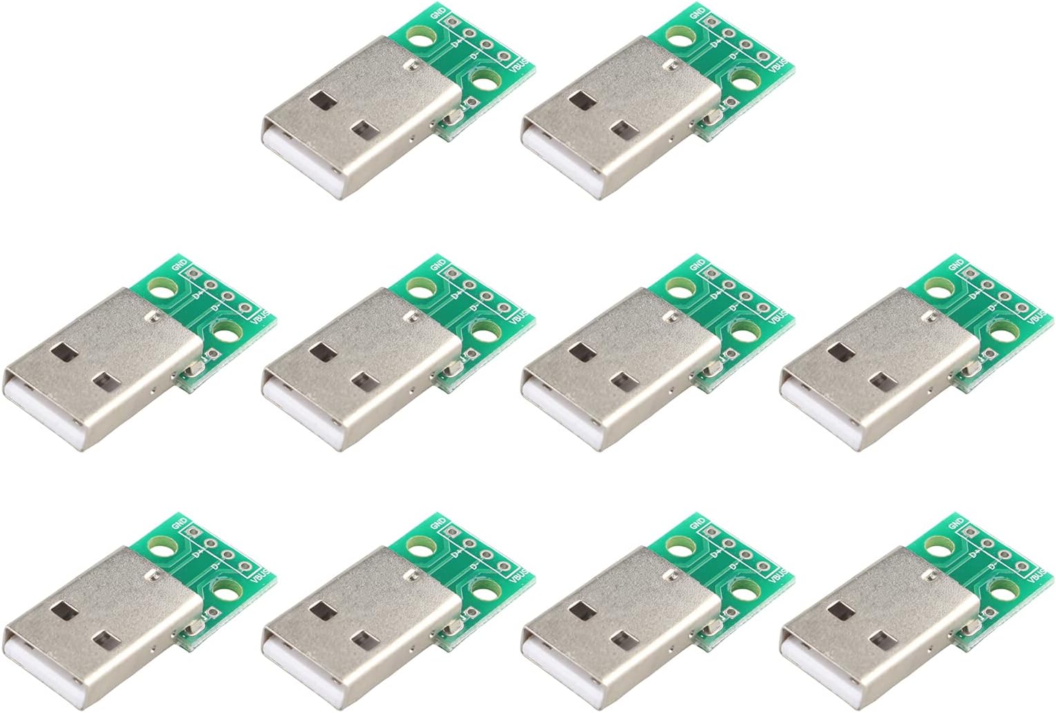 10Pcs Female USB Breakout Board USB to DIP 2.54mm Pitch Adapter ...