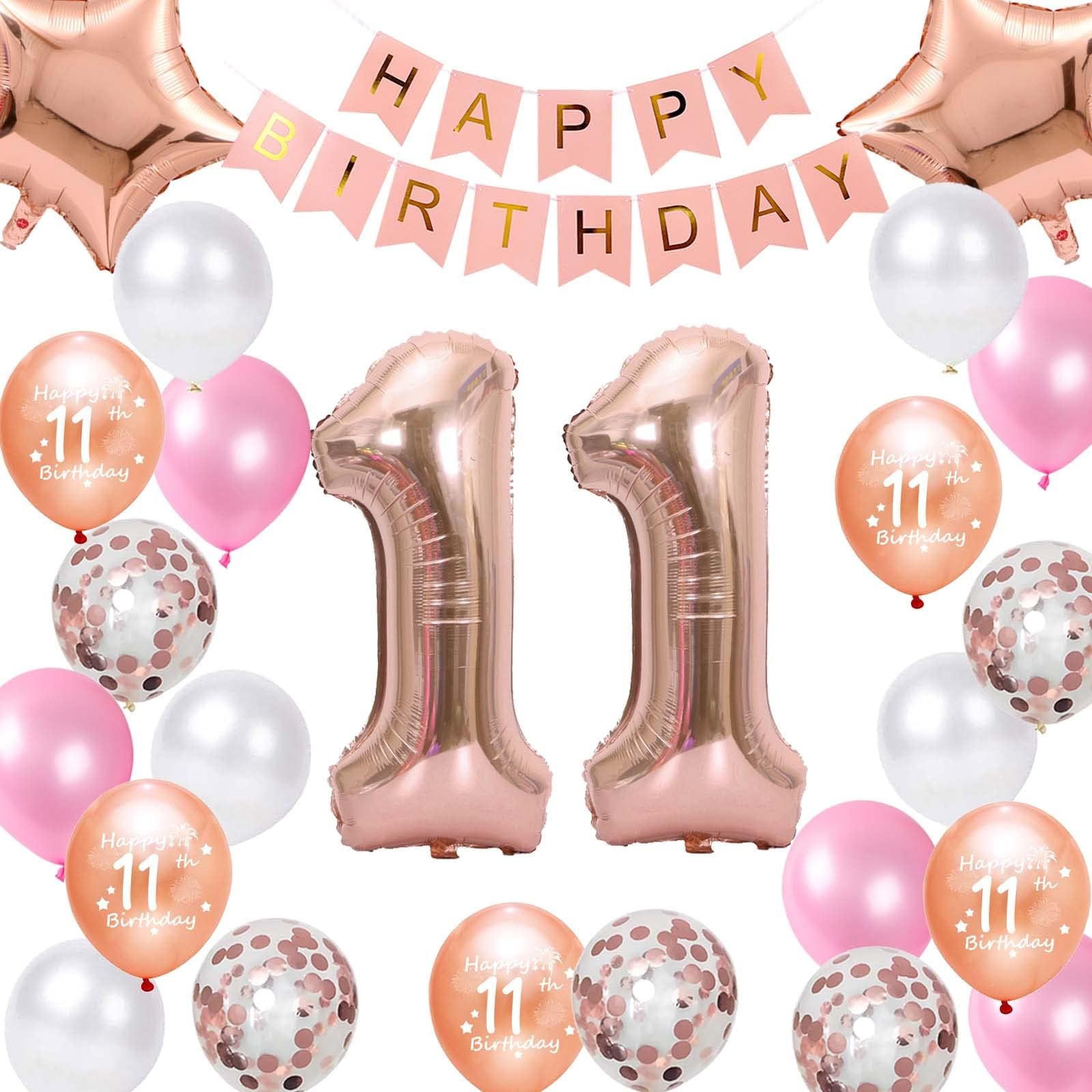 Amazon.com: PAKBOOM Happy 11th Birthday Banner Backdrop - 11 Birthday ...