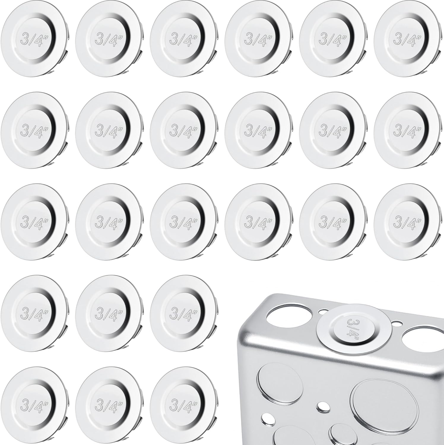 Amazon.com: 24 Pcs 3/4 inch Knockout Seal Electrical Box Knockout Plugs ...