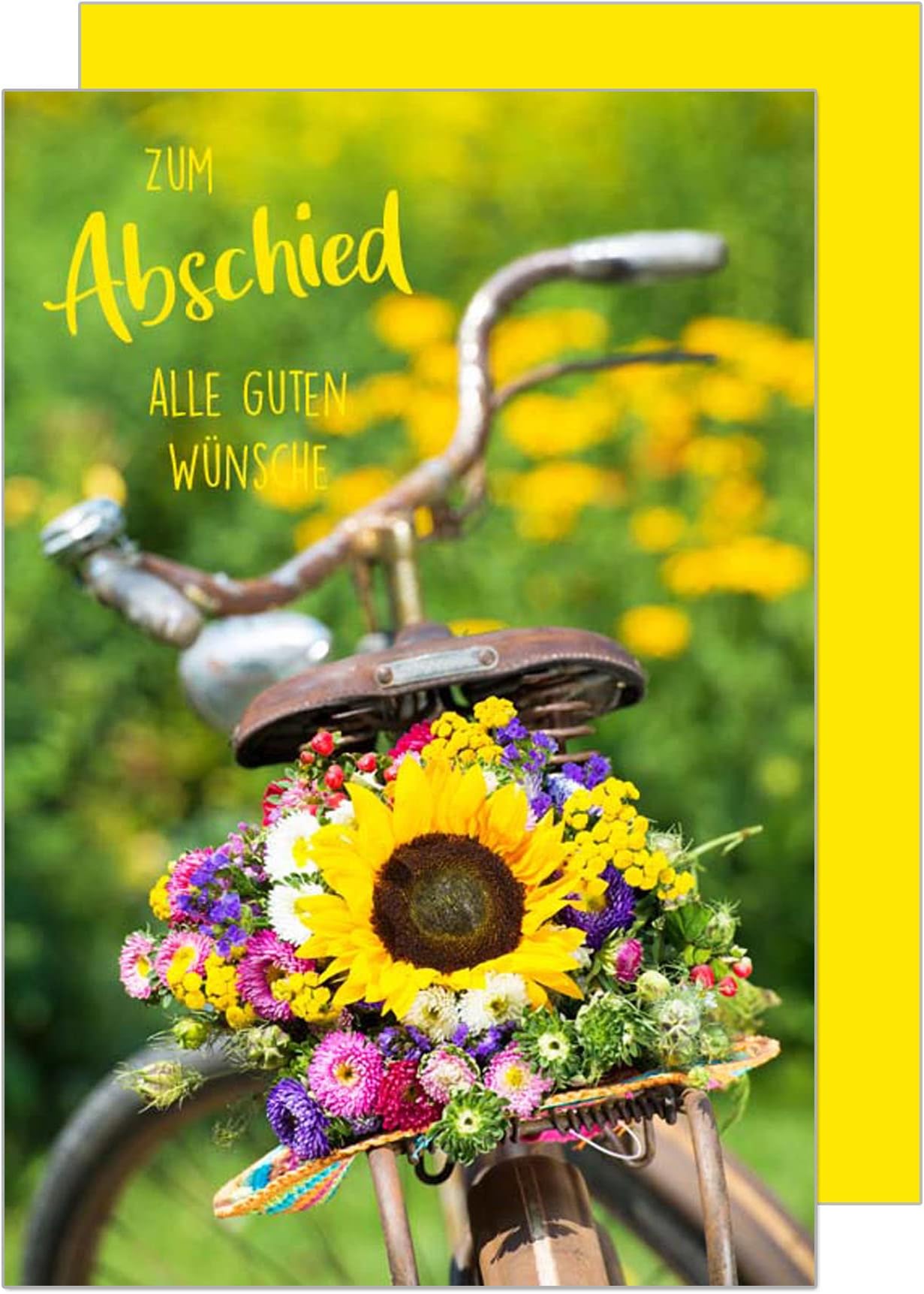 Edition Seidel Premium quadratische Glückwunschkarte zum Abschied mit ...