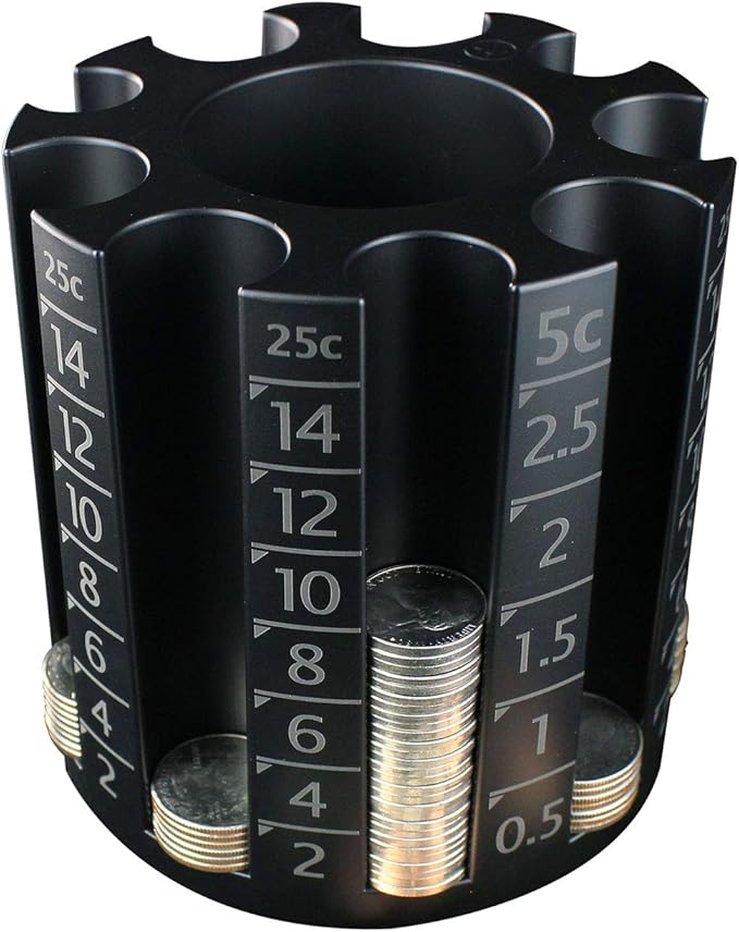 Amazon.com : Coin Counter Pen Holder for Desk Piggy Bank Desktop ...