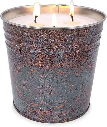 Amazon.com: WOOXGEHM Citronella Bucket Candle, Outdoor Indoor, 3 Wick ...